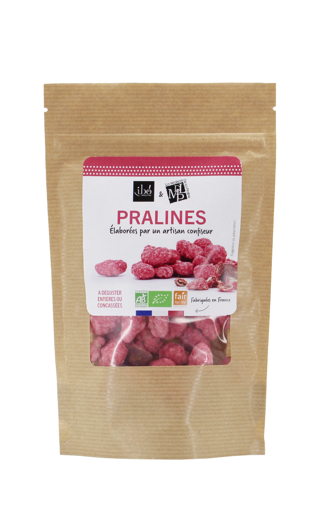 Pralines roses entières biologiques FFL - IBO